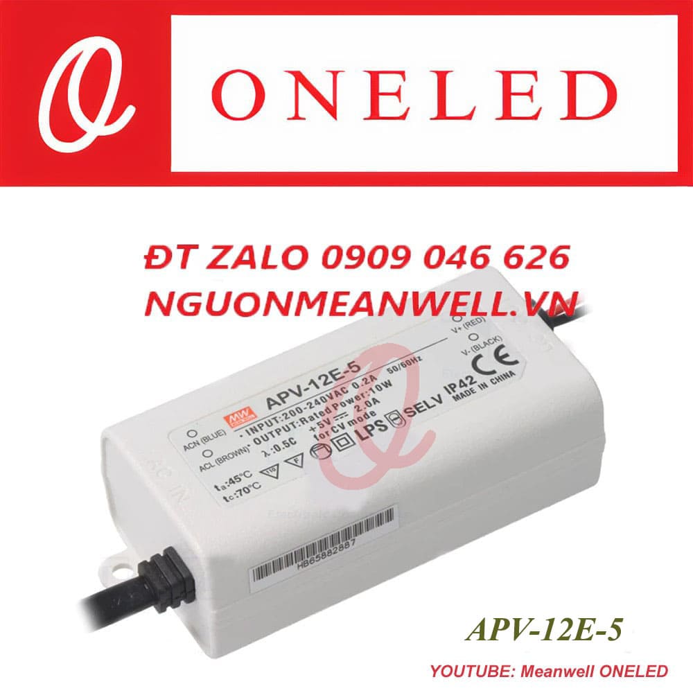 Bộ Nguồn Dạng Tĩnh APV-12E-5 - Meanwell 0909153888 OMRON