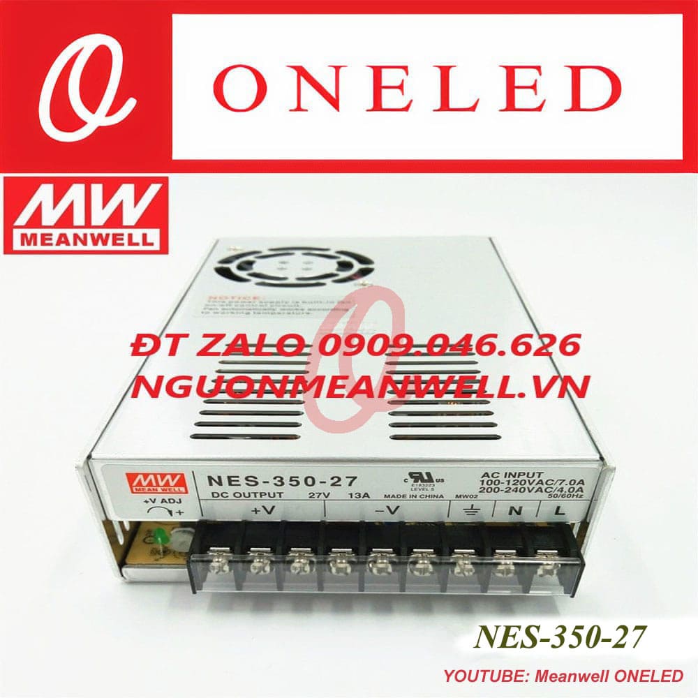 Bộ Nguồn Dạng Tĩnh NES-350-27 - Meanwell 0909153888 OMRON